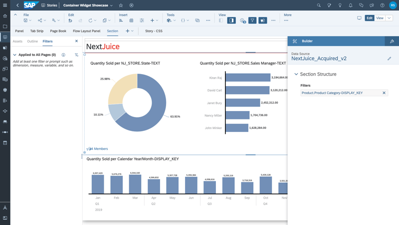 SAP Analytics Cloud - Using SAC container objects correctly